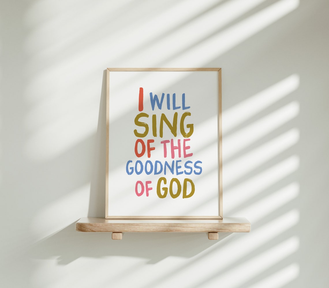 Goodness of God Print, Bible Wall Art, Christian Faith, Jesus, Bible ...