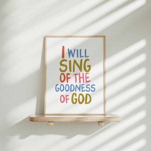 Goodness of God Print, Bible Wall Art, Christian Faith, Jesus, Bible ...