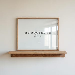 Be Rooted in Love Print, Bible Verse Wall Art, Scripture Printable ...