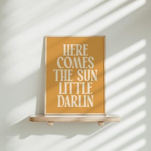 Here Comes the Sun Little Darling Print, Sunshine Nursery Wall Art ...