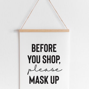 Mask Sign Printable, Wear a Mask Sign, Mask Signs Business, Mask ...
