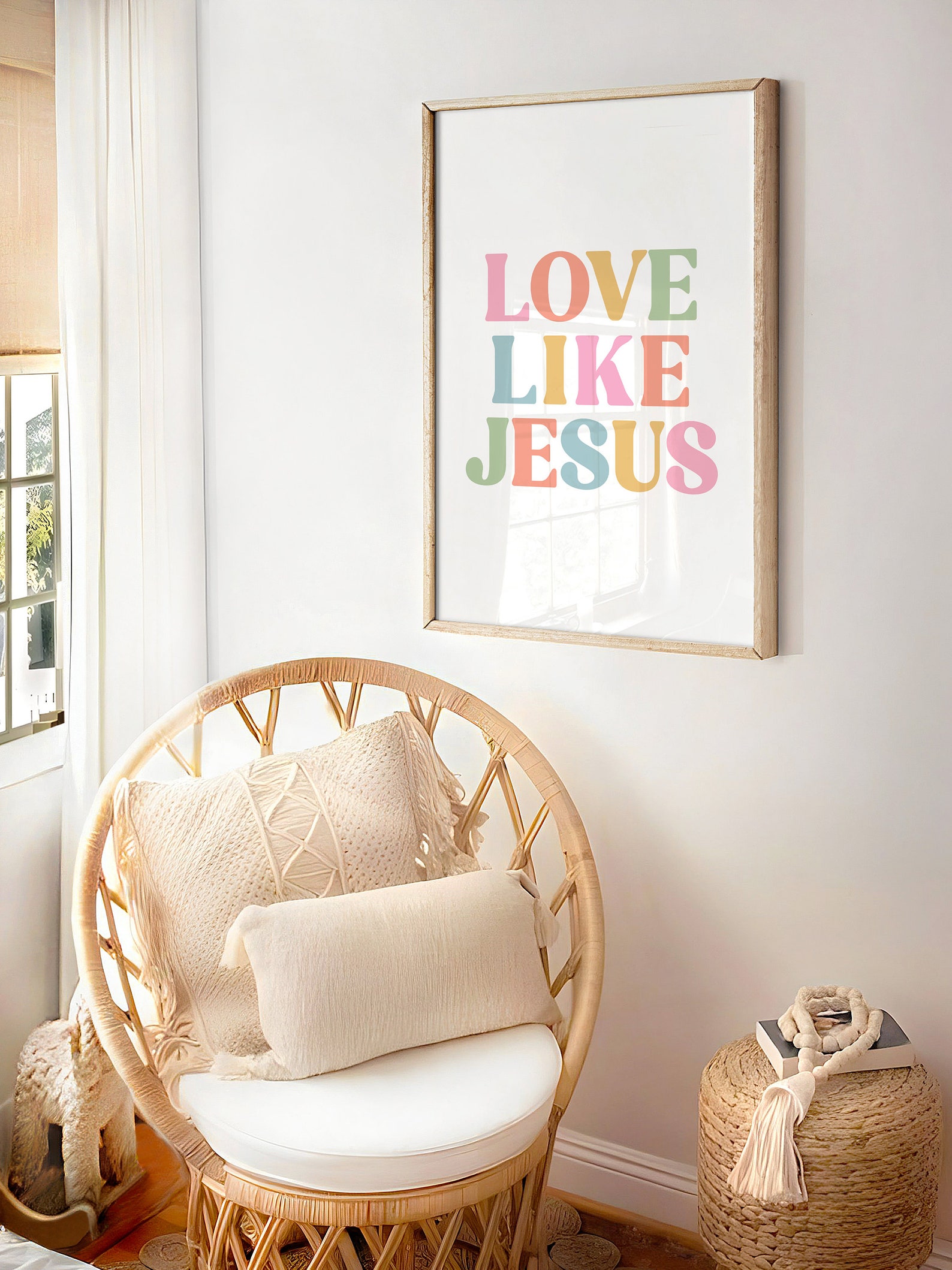Love Like Jesus Printable, Christian Nursery Decor, Girls Room Wall Art ...