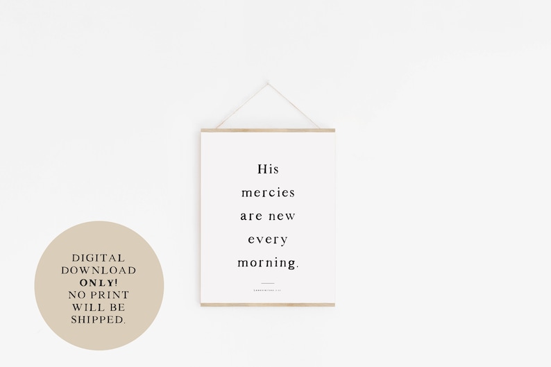 His Mercies Are New Every Morning Scripture Wall Art | Etsy