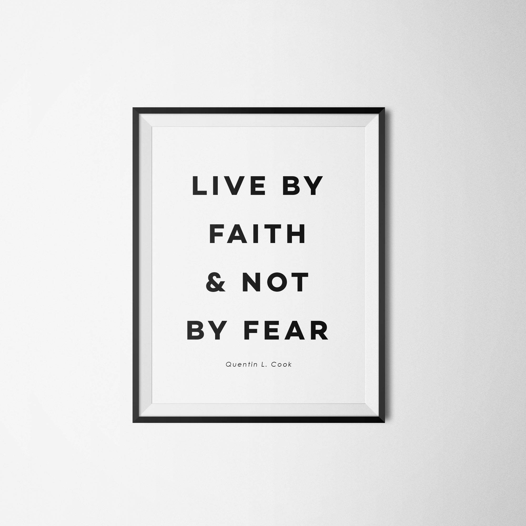LDS quote art Fear not print Faith print art Christian wall | Etsy