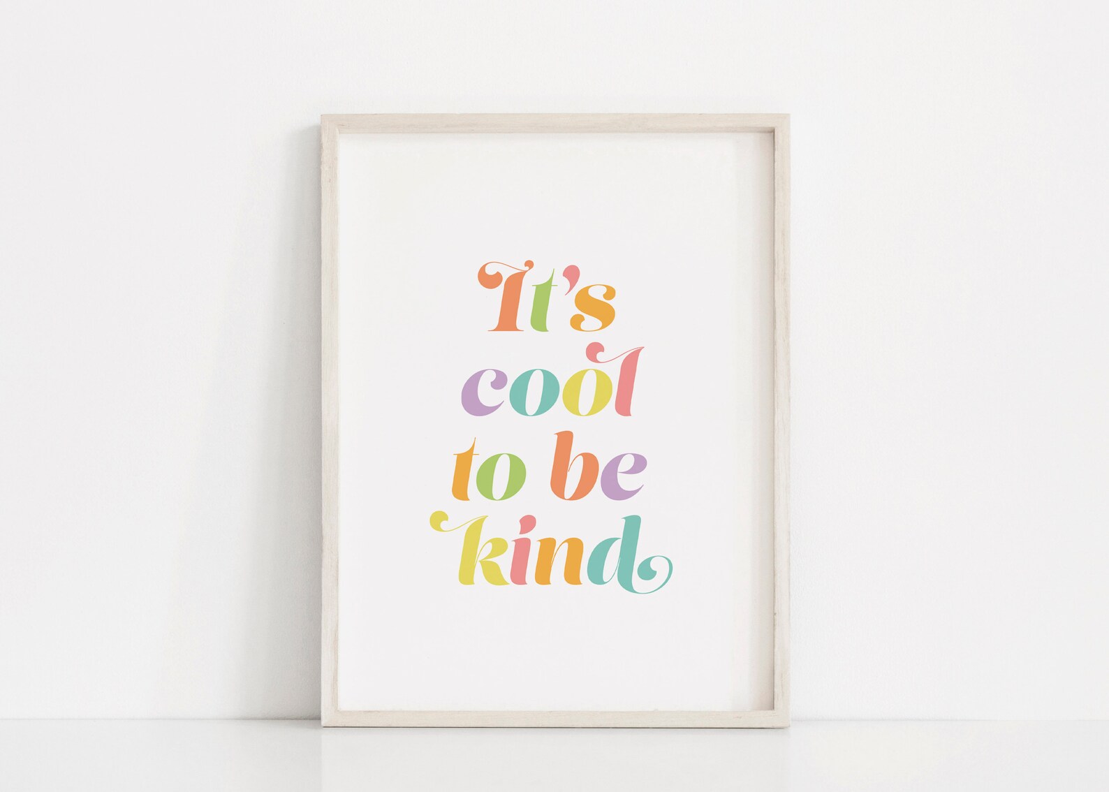 It's Cool to Be Kind Print Playroom Quote Colorful - Etsy