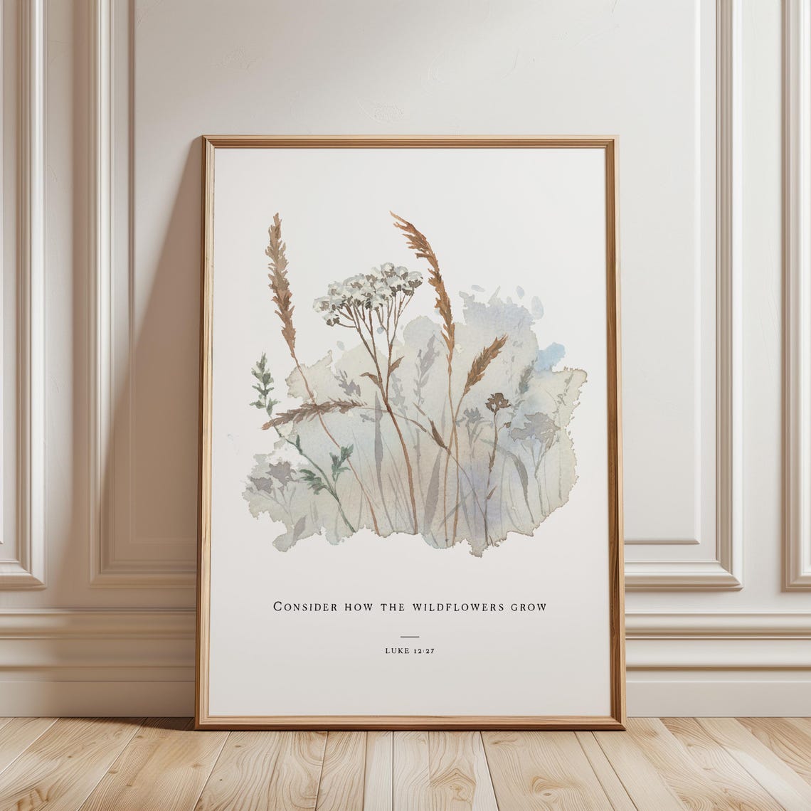 Christian Wall Art, Consider How the Wildflowers Grow, Luke 12 27 Print ...