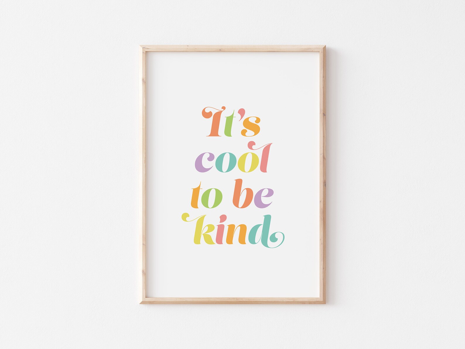 It's Cool to Be Kind Print Playroom Quote Colorful - Etsy