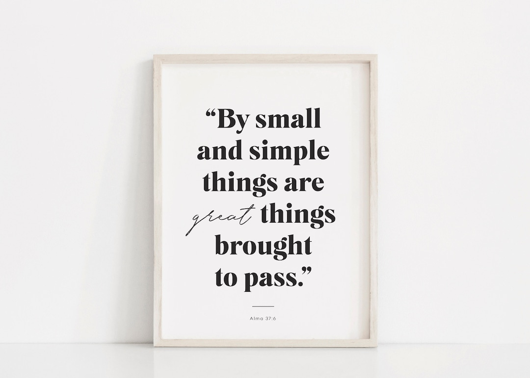 By Small and Simple Things, Lds Scripture Printable, Mormon Art, Lds ...