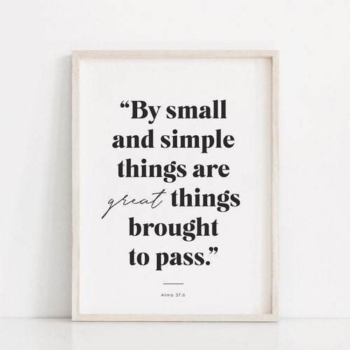 By Small and Simple Things Lds Scripture Printable Mormon - Etsy