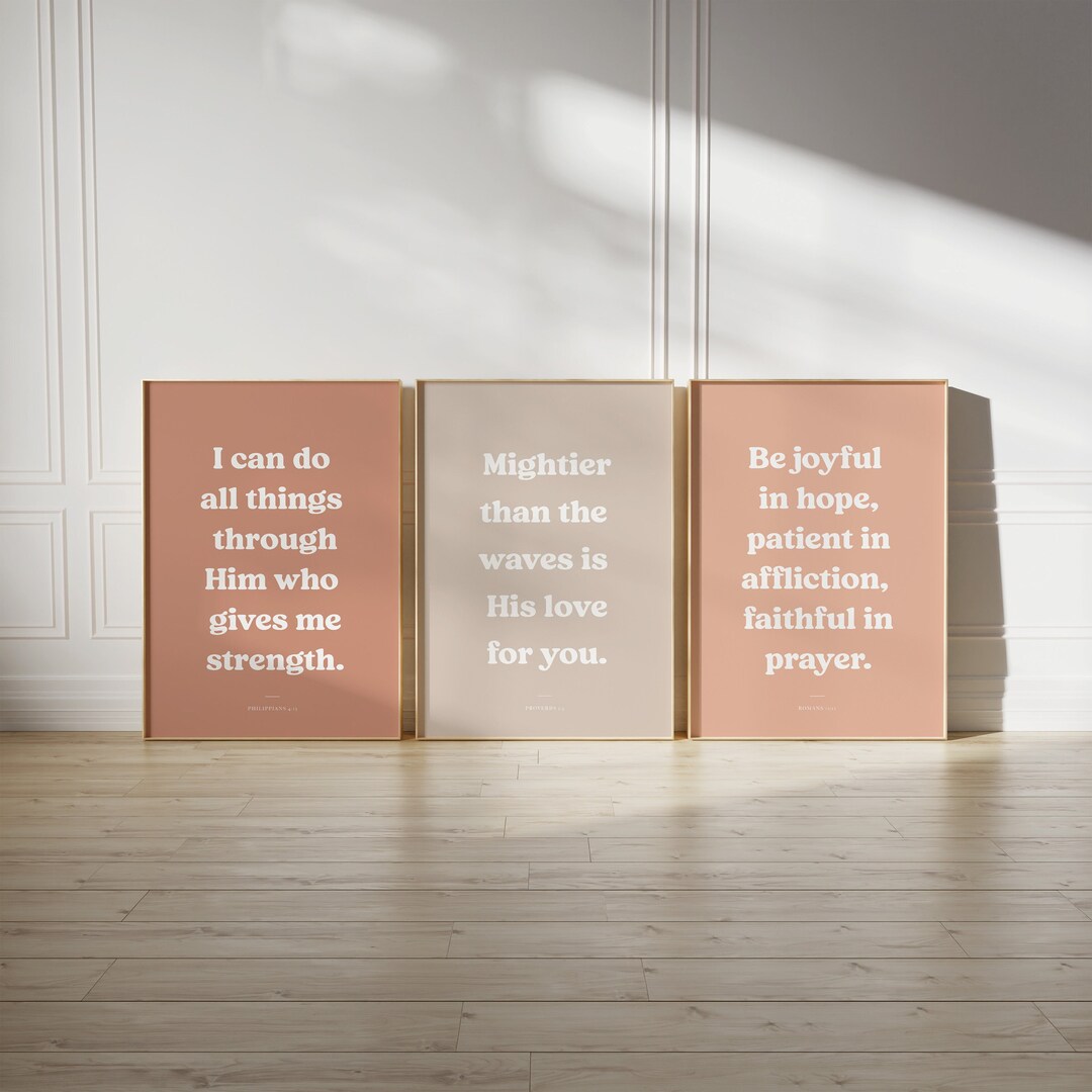 Boho Christian Art, Kids Bible Verse Wall Art, Christian Classroom ...