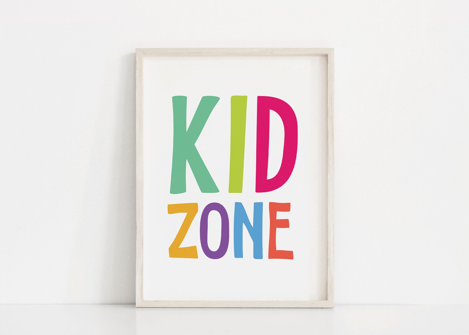 Kid Zone Sign Play Room Art Classroom Art Colorful Kids - Etsy