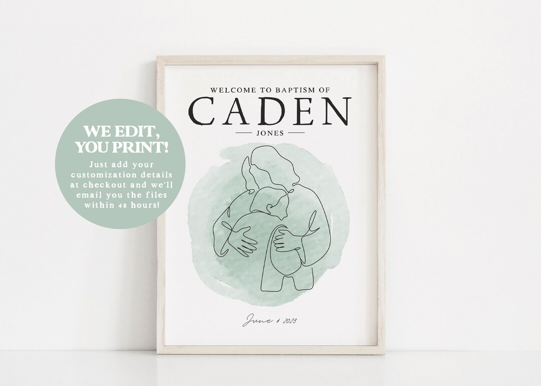 LDS Baptism Printable, Baptism Welcome Sign, Welcome to My Baptism ...