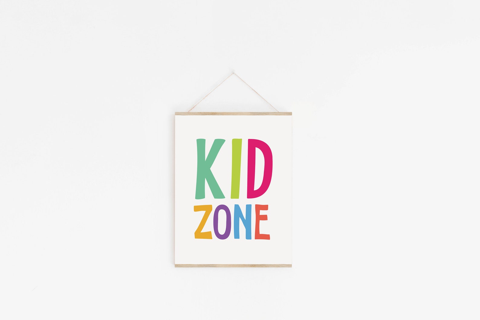 Kid Zone Sign Play Room Art Classroom Art Colorful Kids - Etsy