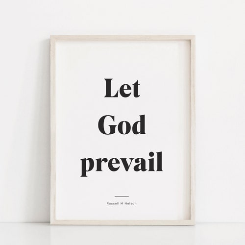 Let God Prevail Lds Wall Art Lds Print Latter Day Saint | Etsy