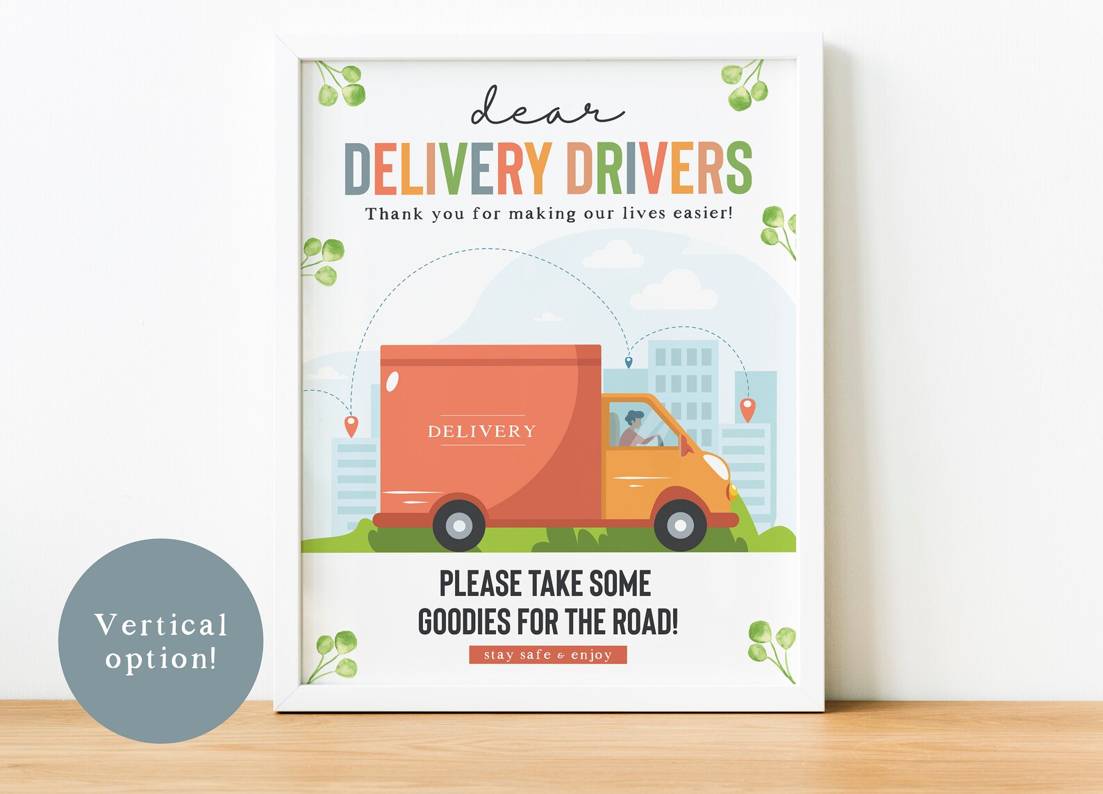 Delivery Driver Printable Delivery Driver Snack Sign - Etsy