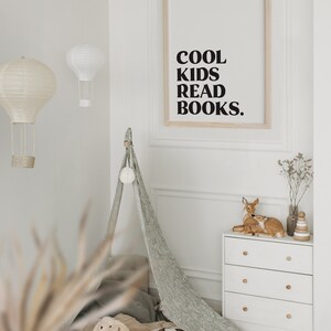 Cool Kids Read Books, Playroom Wall Art, Book Nook Sign, Classroom ...