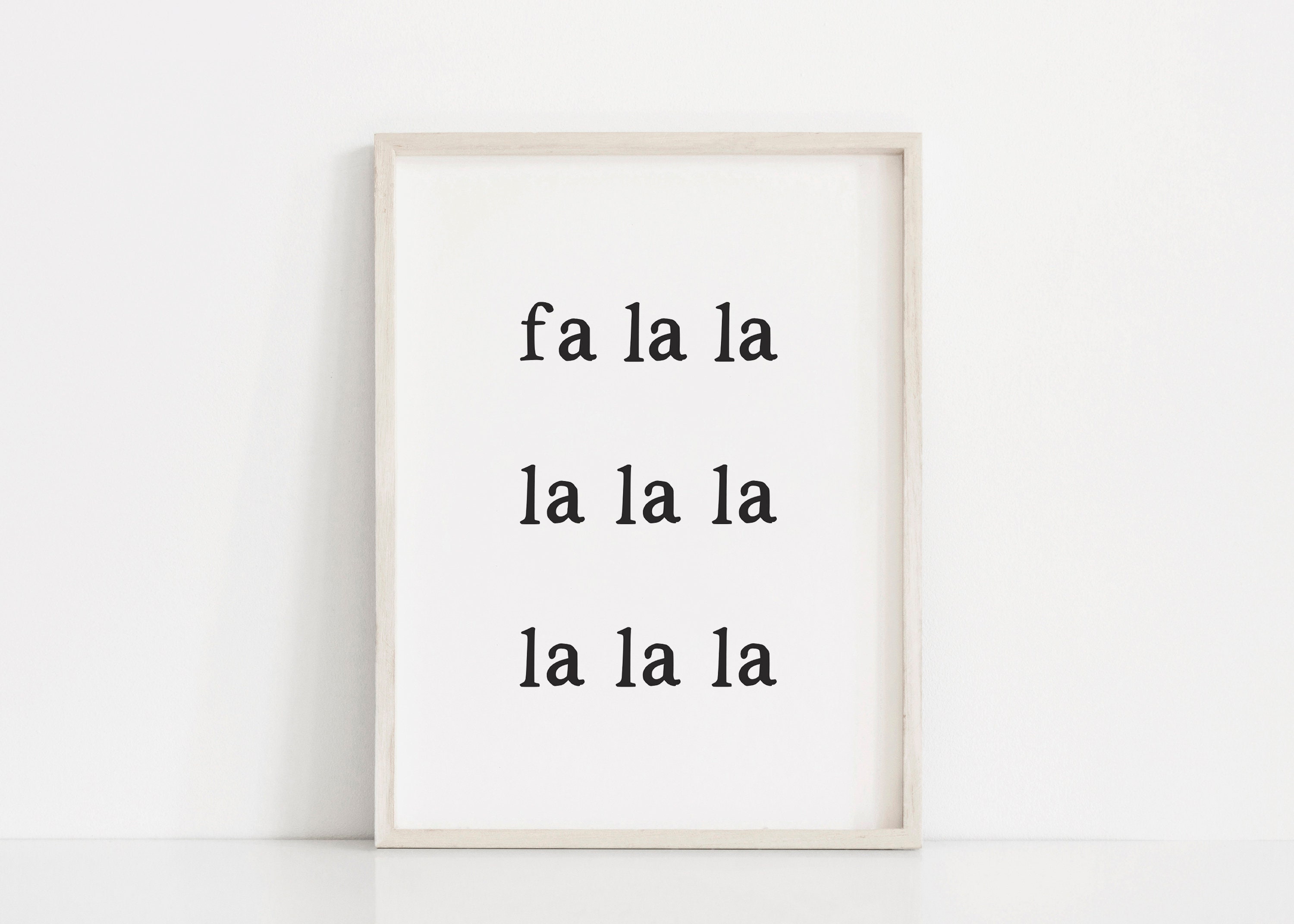 Fa La La La La Sign Boho Christmas Print Modern Christmas - Etsy