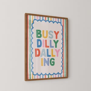 Busy Dilly Dallying Wall Art, Kids Playroom Decor, Kids Room Wall Art ...