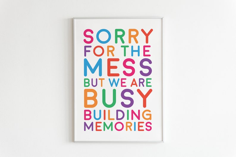 Colorful Wall Art Kids, Play Room Print, Rainbow Wall Art for Kids ...