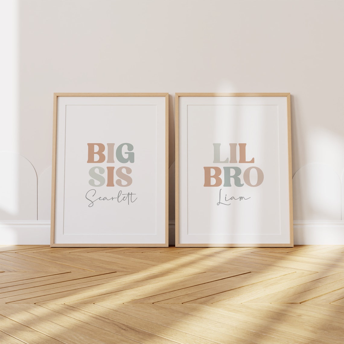 Big Sis Lil Bro Printable, Sibling Wall Art, Brother and Sister Decor ...