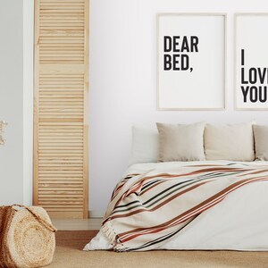 Dear Bed I Love You, Funny Bedroom Wall Art, Bedroom Wall Decor Over ...