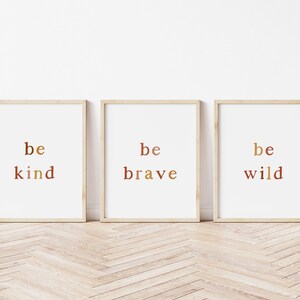 Be Kind Be Brave, Boho Nursery Wall Art, Neutral Nursery Print, Nursery ...
