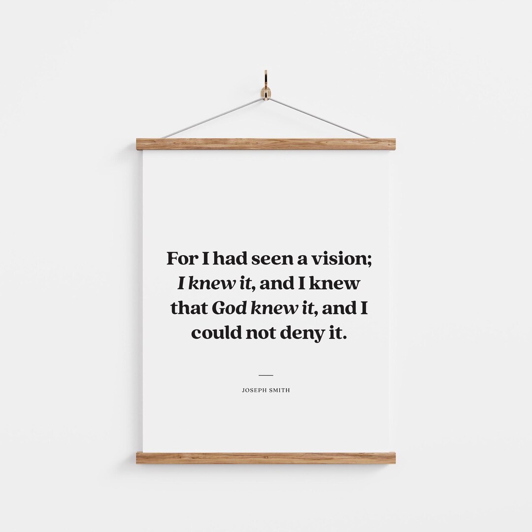 Joseph Smith Quote Printable, LDS Wall Art, Doctrine and Covenants ...