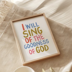 Goodness of God Print, Bible Wall Art, Christian Faith, Jesus, Bible ...
