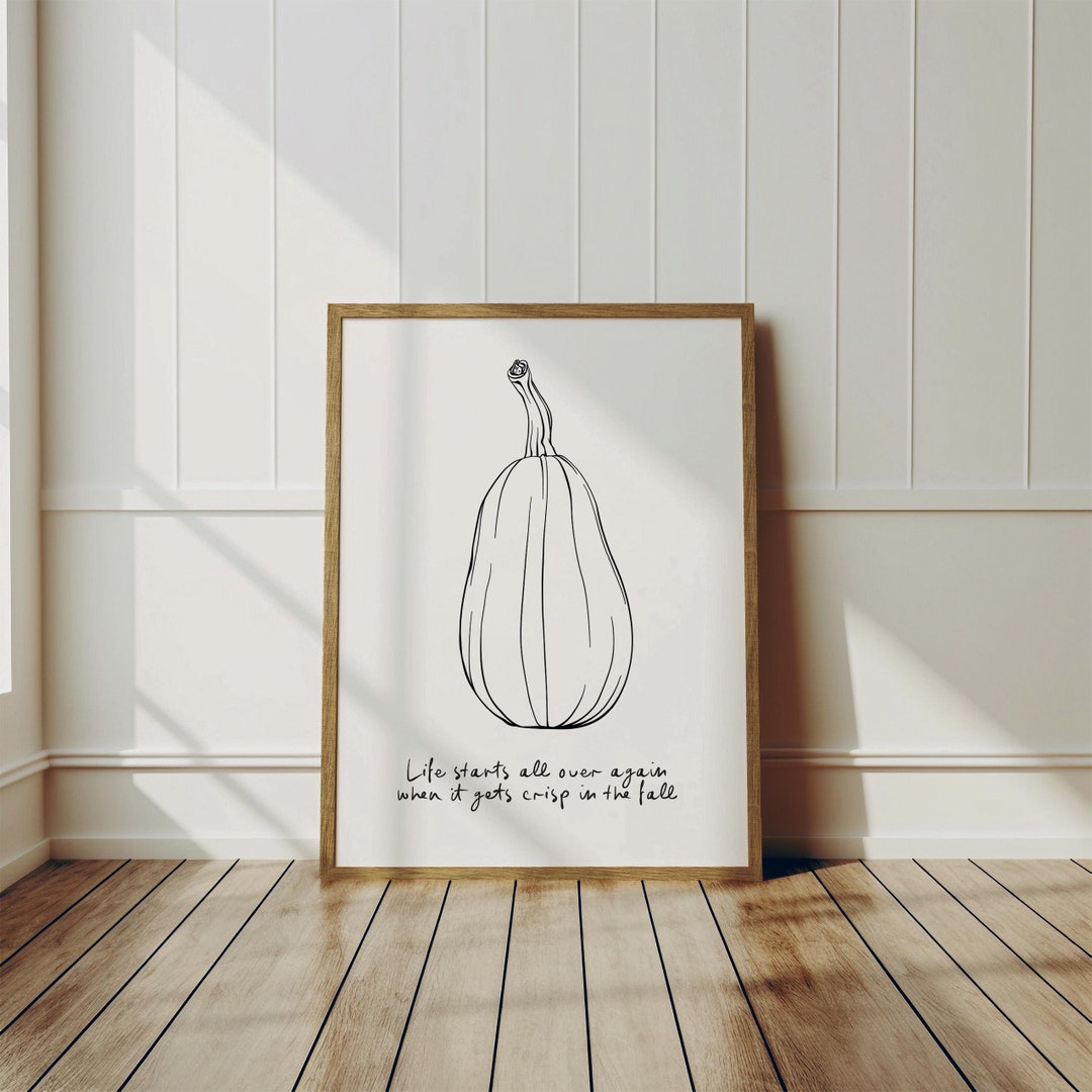 Fall Wall Art, Life Starts All Over Again, Trendy Fall Print, Cozy ...