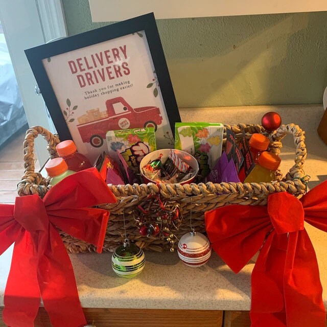 Delivery Driver Thank You Sign Holiday Delivery Snack Sign - Etsy