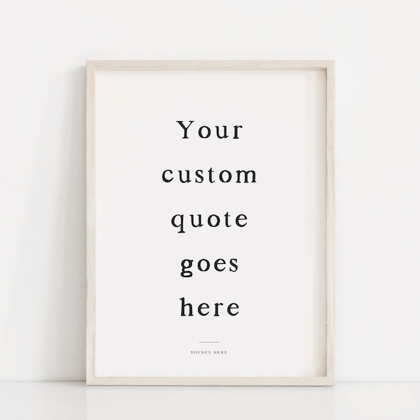 Custom Quote Print - Etsy