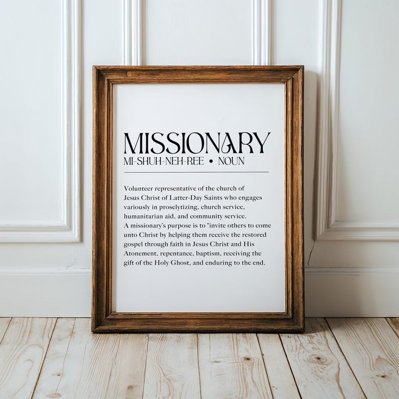 LDS Missionary Definition Print, LDS Missionary Gifts, Called to Serve ...