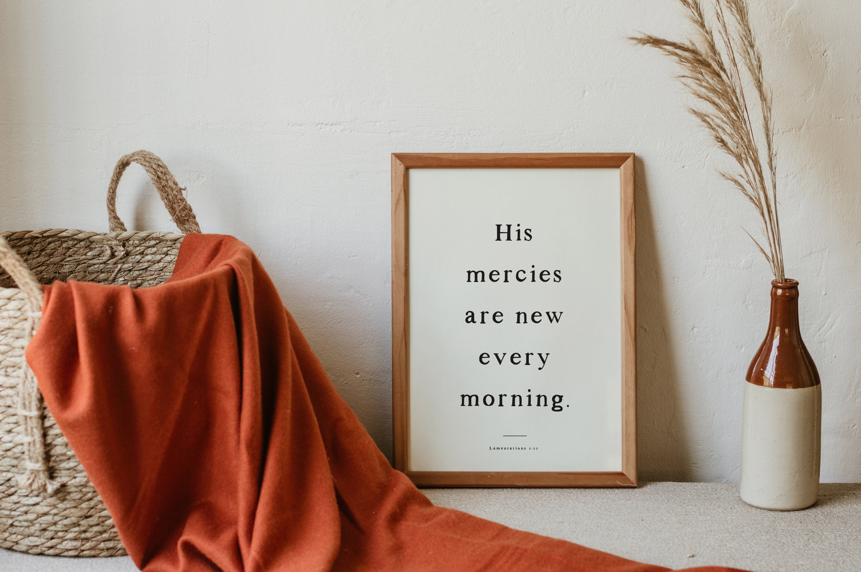 His mercies are new every morning Scripture wall art | Etsy