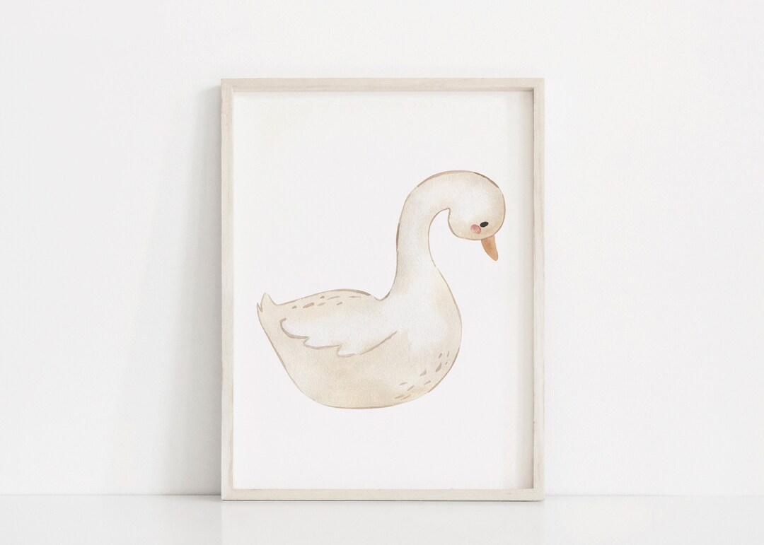 Nursery Goose Print, Neutral Nursery Wall Art, Goose Nursery Decor ...