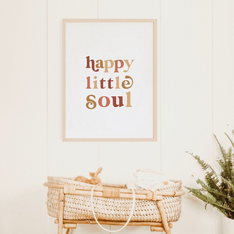 Happy Little Soul Boho Nursery Prints Modern Nursery Art | Etsy