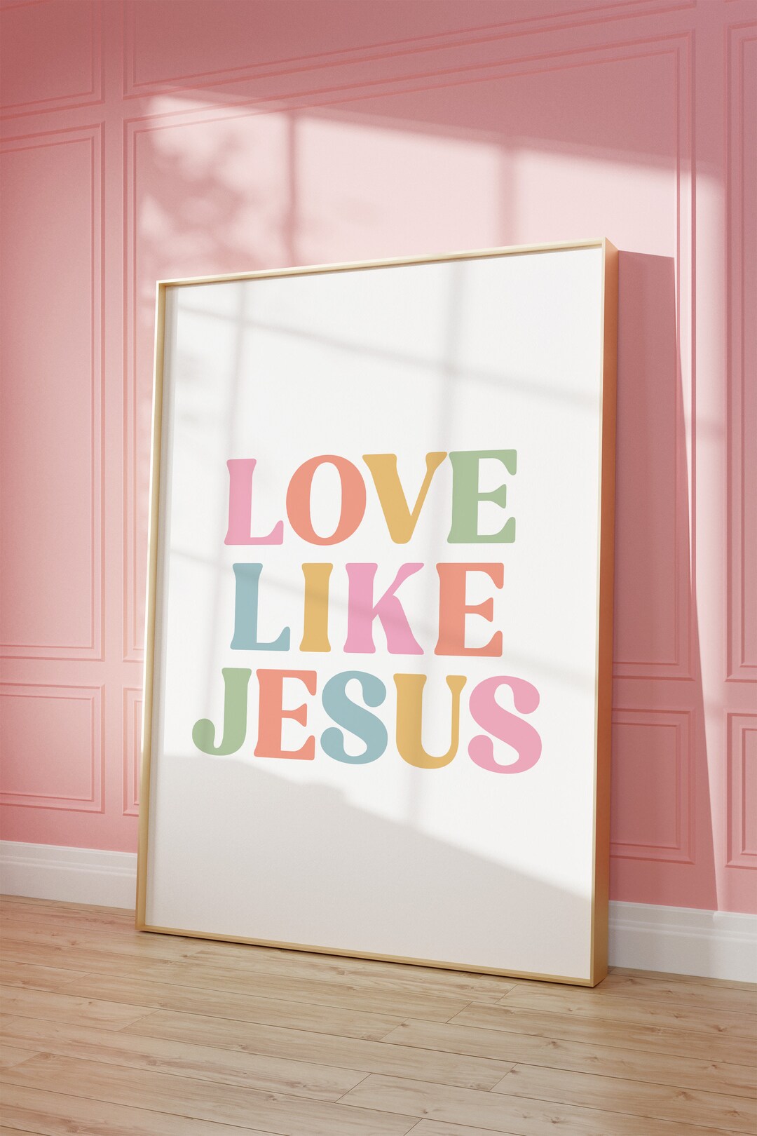 Love Like Jesus Printable, Christian Nursery Decor, Girls Room Wall Art ...