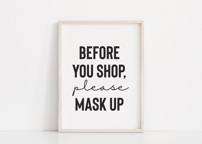 Mask Sign Printable Wear a Mask Sign Mask Signs Business - Etsy