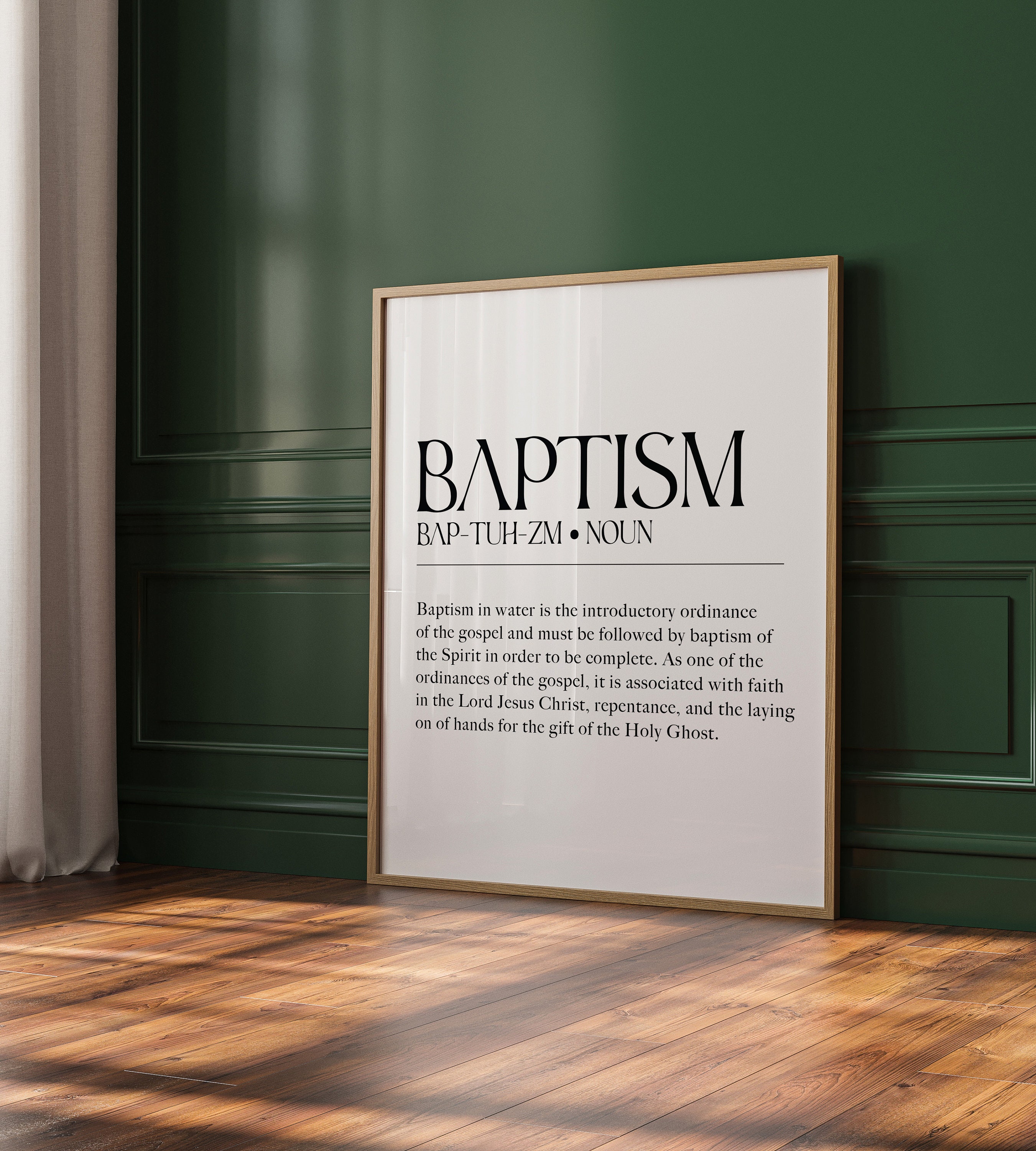 LDS Baptism Printable, Baptism Definition, Latter Day Saint Wall Art ...
