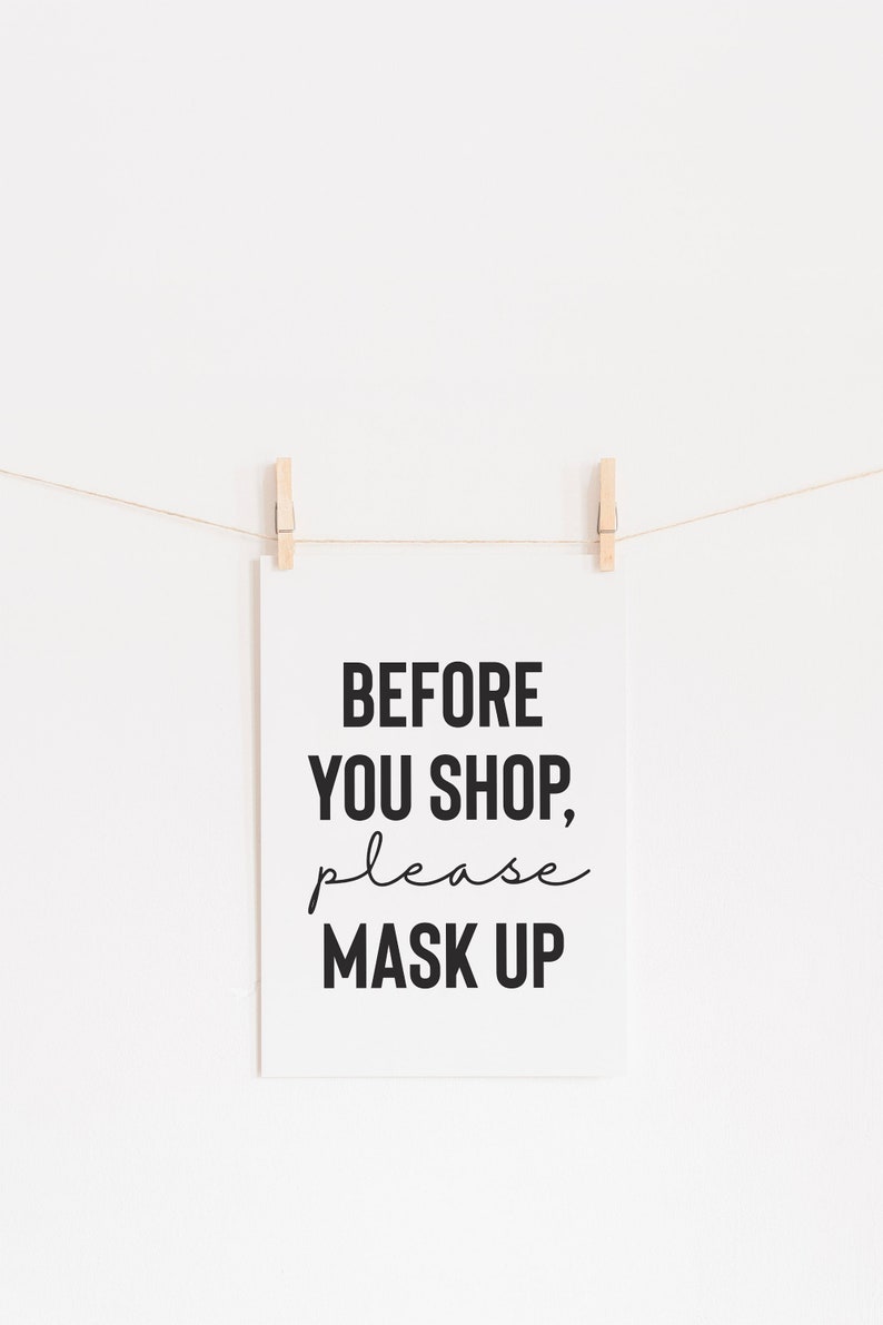 Mask Sign Printable Wear a Mask Sign Mask Signs Business - Etsy