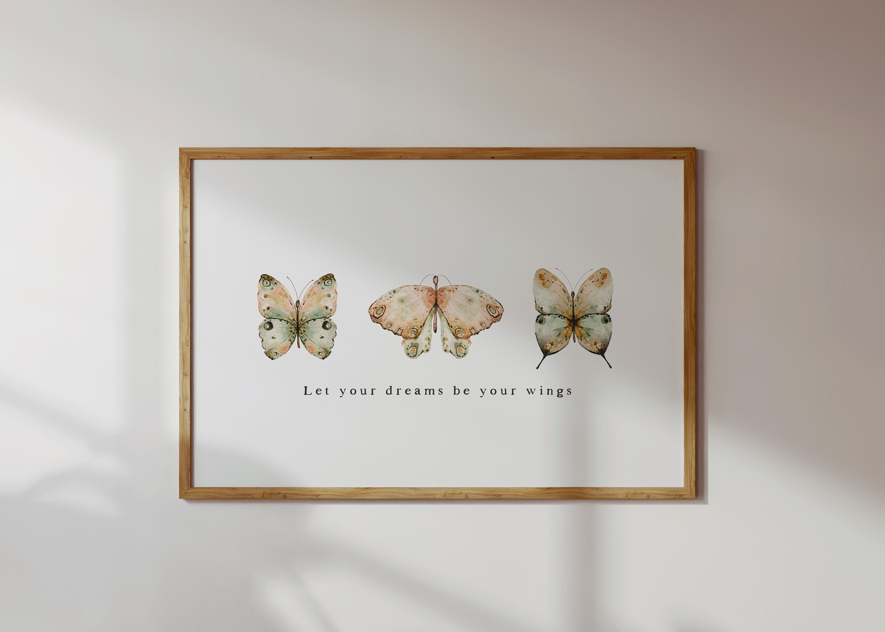 Butterfly Nursery Art, Boho Nursery Print, Modern Nursery Wall Art ...