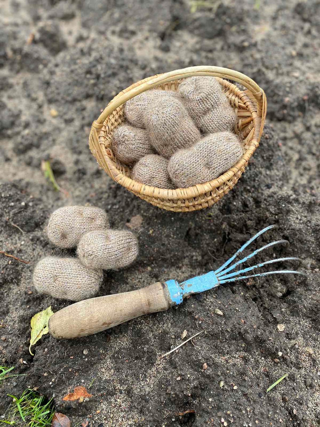 Pretend Play Amigurumi Knit Potato for Kids in the Bag. Gardening ...