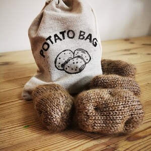 Pretend Play Amigurumi Knit Potato for Kids in the Bag. Gardening ...