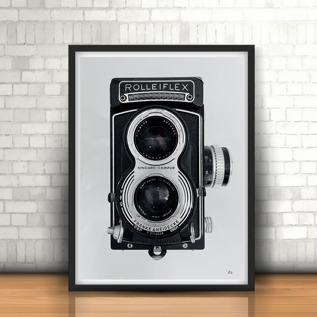 Rolleiflex, Vintage Camera, Photography, Bw, Printable Poster, Instant ...