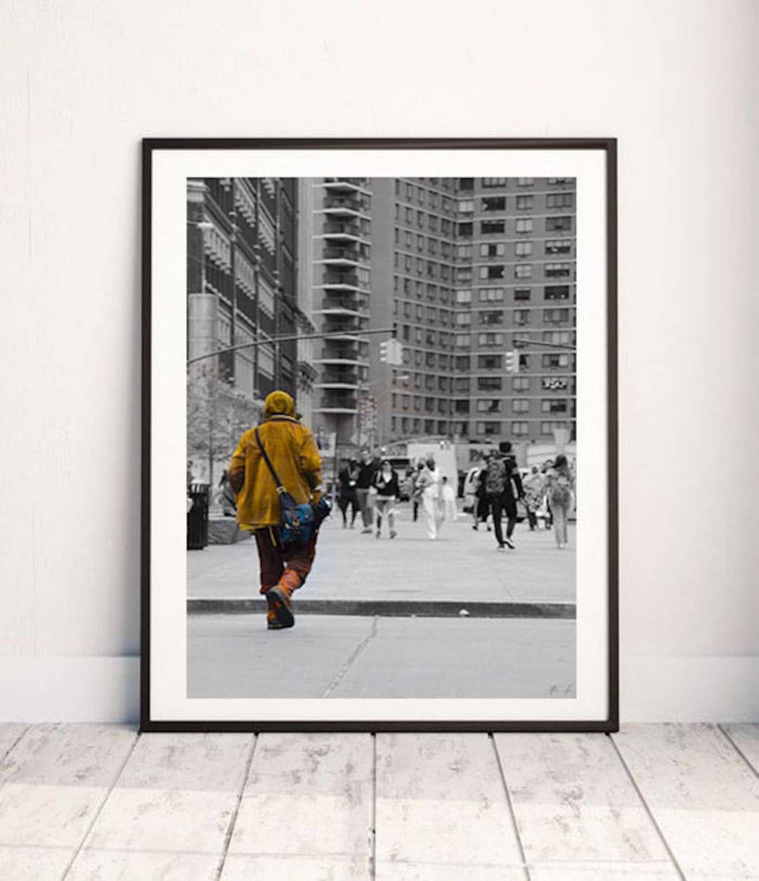 Walking People in New York, Printable Poster, Art Stamp, Photography ...
