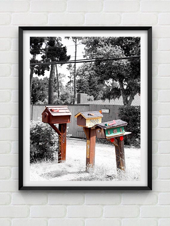 Mailboxes California, Printable Poster, Art Stamp, Photography, Home ...
