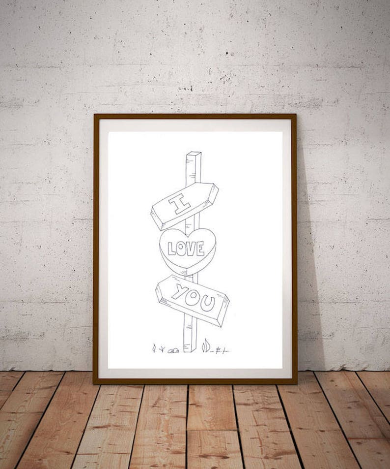 I Love You, Printable Poster, Love, Decoration, Home Decor, Mother's ...