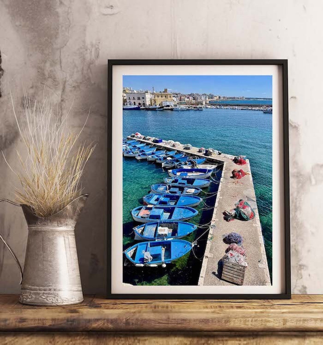 Blue Boat Gallipoli Italy, Printable Photography, Art Print, Printable ...