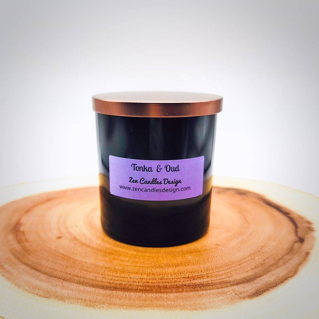 Tonka and Oud Luxury Candle Woodsy Container Candle Blended - Etsy