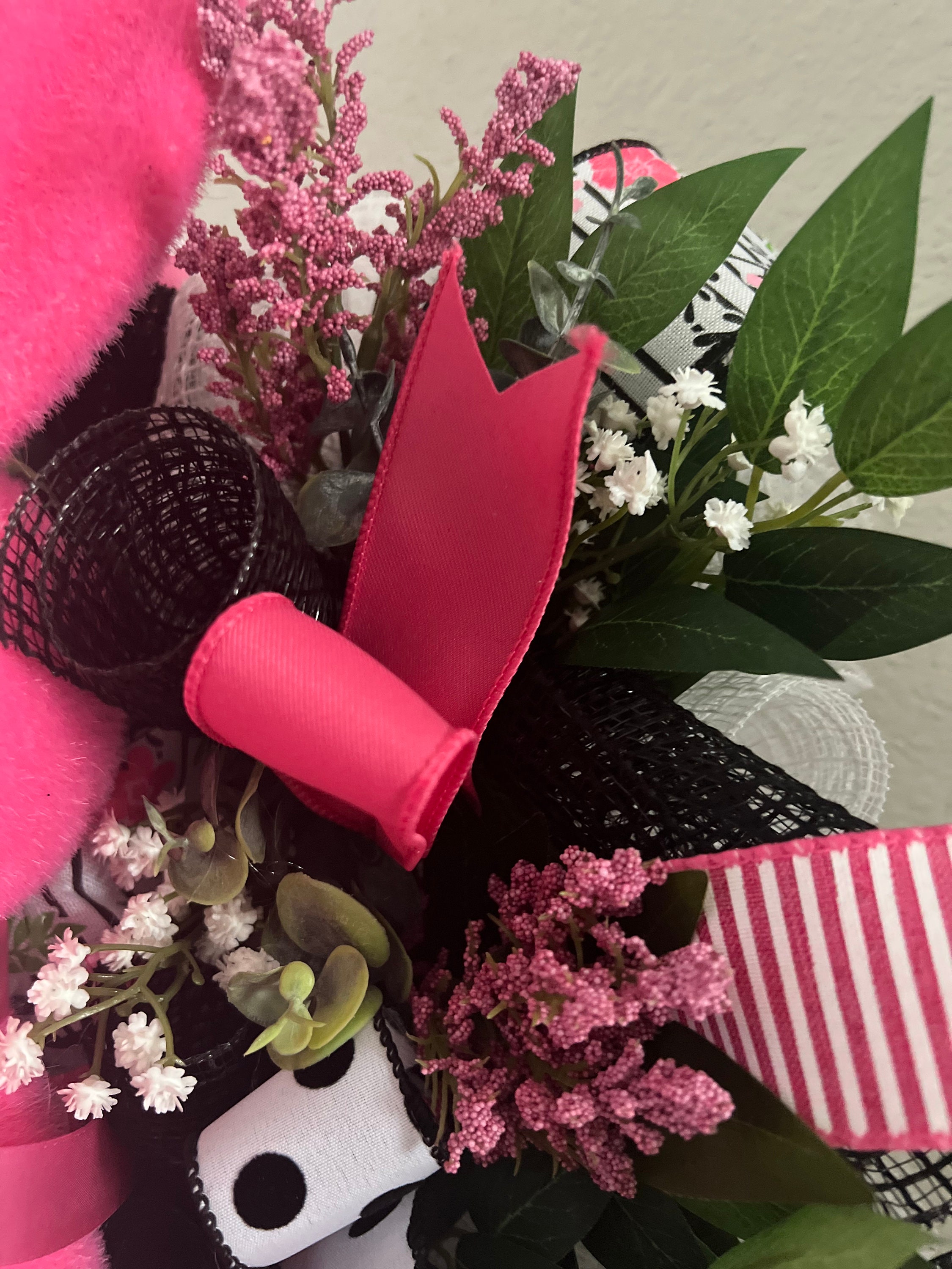 Flocked Easter Bunny Wreath Swag - Etsy