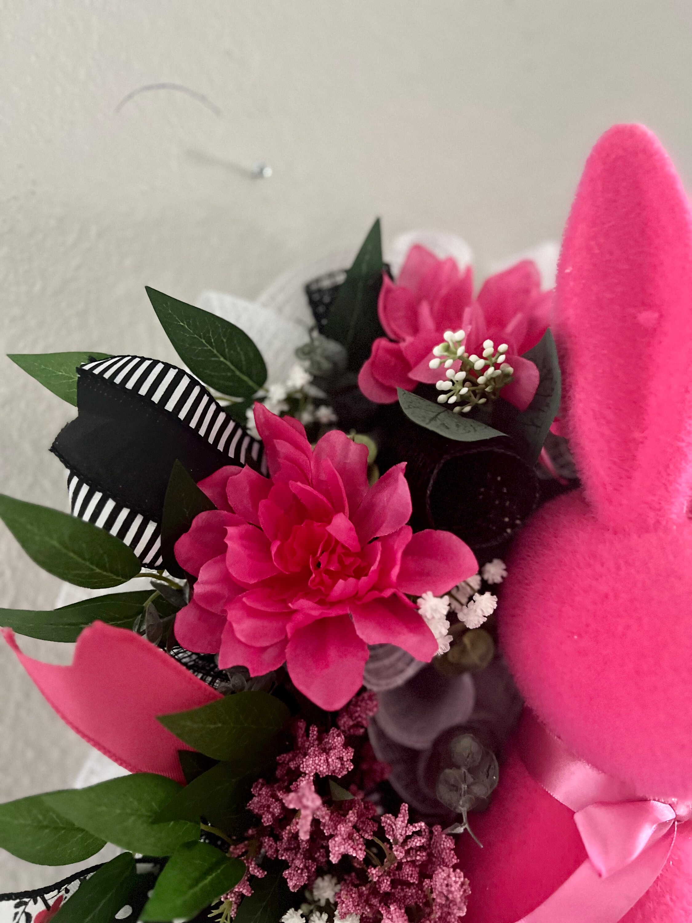 Flocked Easter Bunny Wreath Swag - Etsy